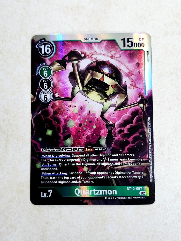 Quartzmon BT12-057 Across Time (SR) Digimon Card | eBay