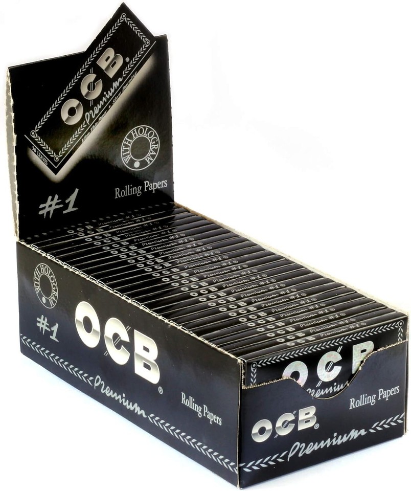 OCB PREMIUM BLACK Regular Smoking Cigarette Rolling Paper Standard 10 ...