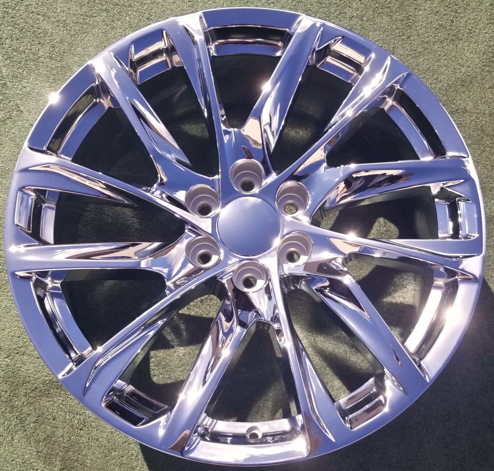 Set Chrome 22 Wheels Cadillac Escalade Yukon Tahoe OEM Factory GM Spec ...