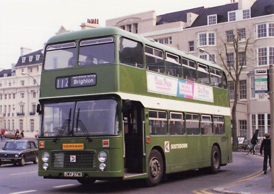 COLOUR BUS PHOTO - Double Decker Bus - Route 112 to Brighton SOUTHDOWN ...