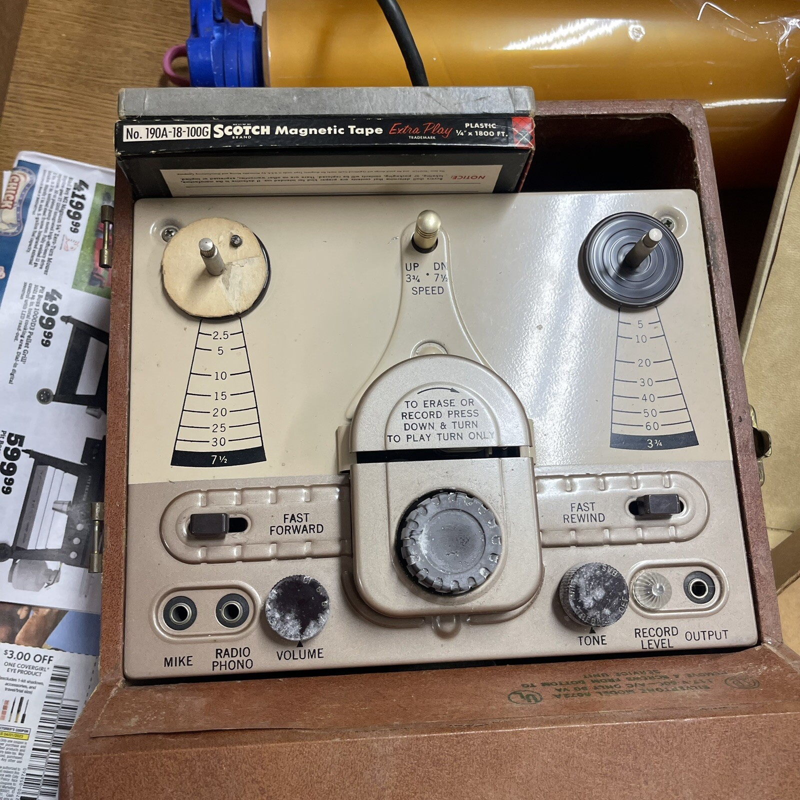 Vintage Sears Silvertone Reel to Reel Tape Recorder - 6072a Shure ...