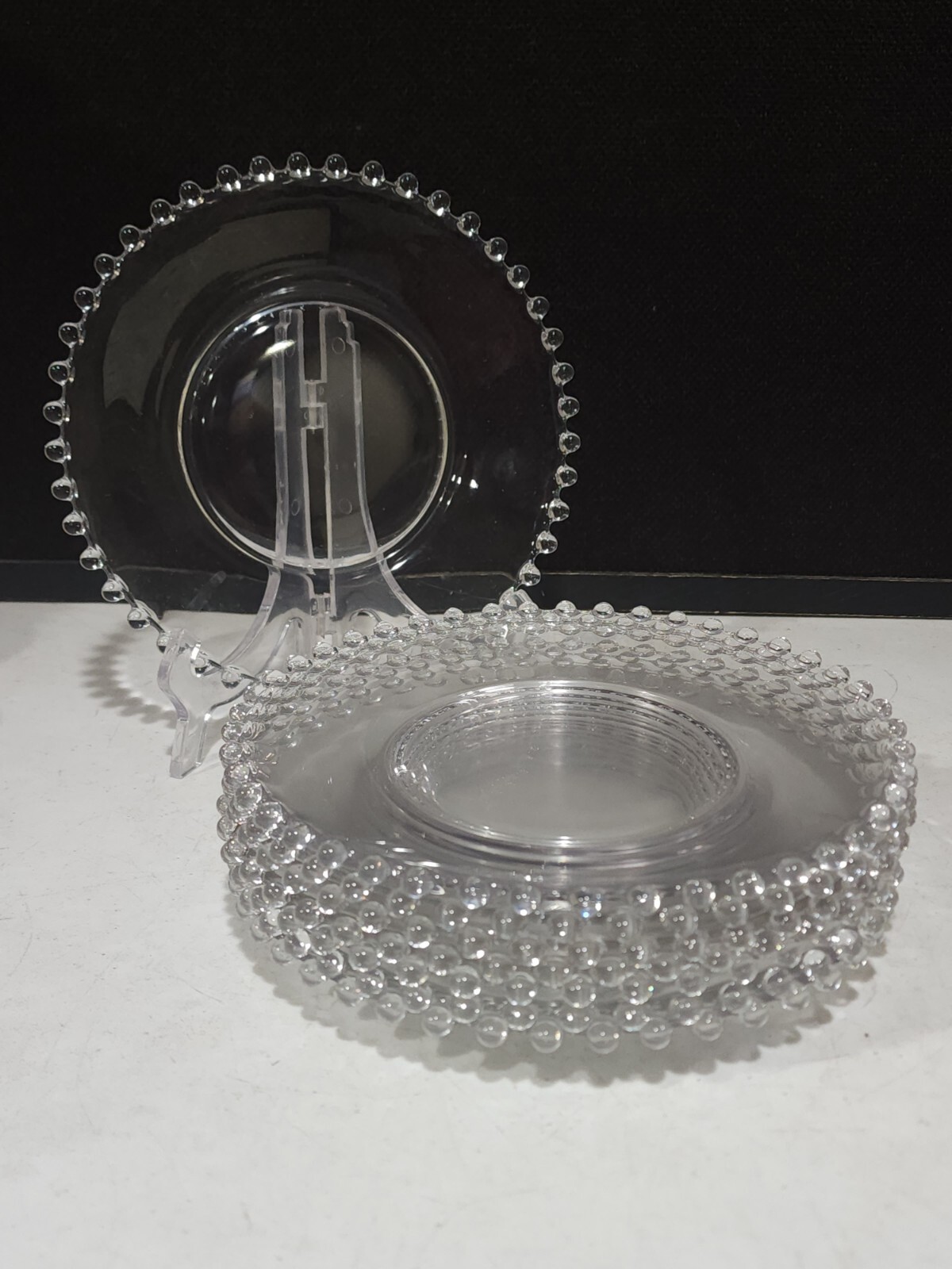 SET OF 8- Vintage Imperial Candlewick Crystal Glass SALAD 8" Plates | eBay