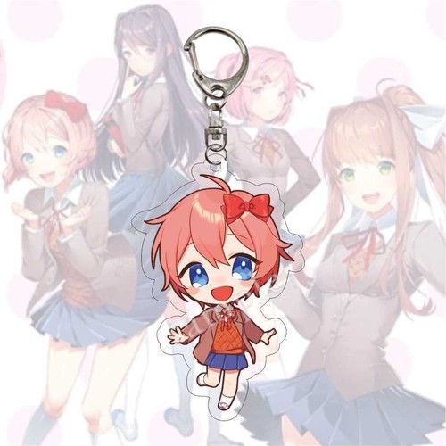 4pcs Doki Doki Literature Club Acrylic Keychain Monika Natsuki Keyring ...