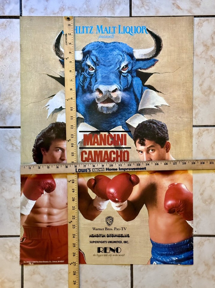 Boxing Poster Hector "Macho" Camacho vs. Ray “Bom Bom” Mancini 1989 | eBay