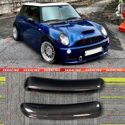 Carbon Fiber Front Hood Air Vent Intake Cover Trims For Mini Cooper S ...