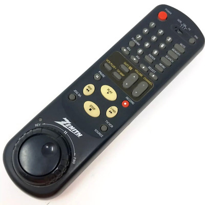 Zenith MBR4256 VCR TV Remote Control with Jog Dial Original & Tested | eBay