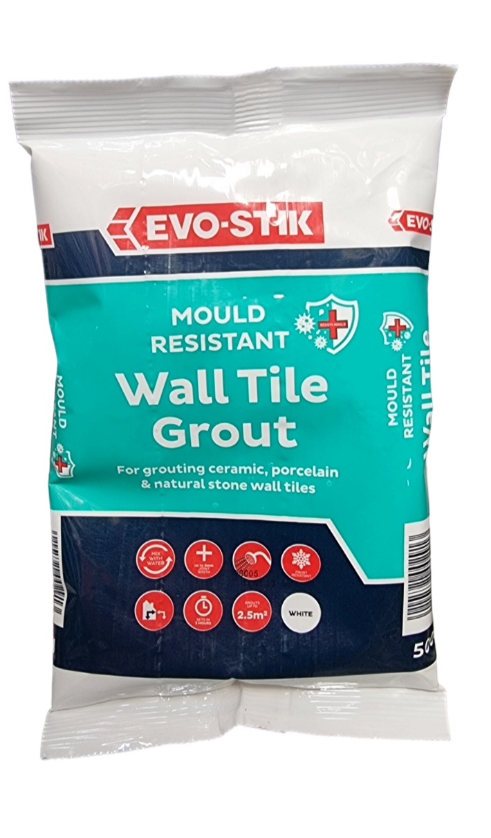 White Wall Ceramic Tile Grout 500g Fast Set Evo-Stik. Mould Resistant Waterproof | eBay UK