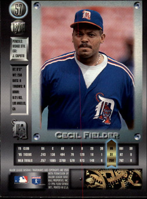 1996 Metal Universe Baseball Card #57 Cecil Fielder | eBay