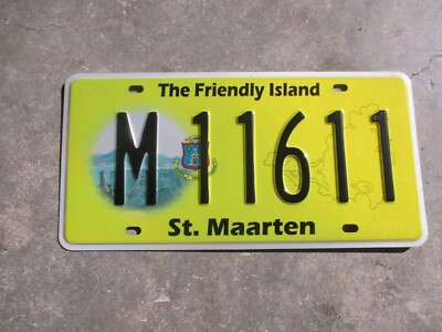 St. Maarten license plate # M 11611 | eBay