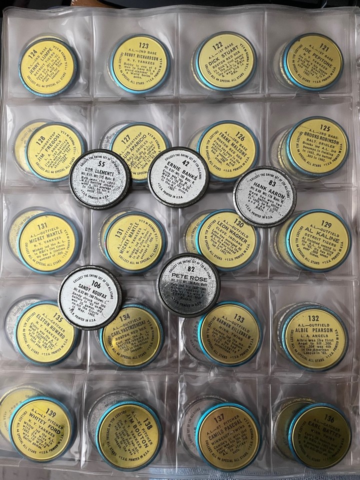 1964 Topps Coins complete set (165) w/ Mantle variation Clemente Koufax ...