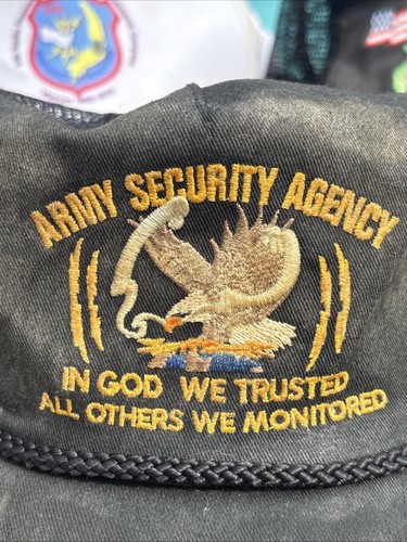 Army Security Agency SnapBack Vintage Hat Lot God We Trust Others We ...