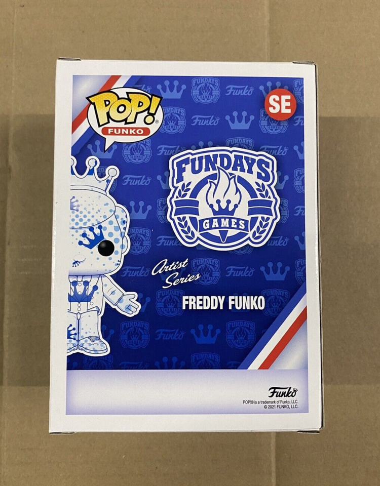 Funko Pop! 2021 Fundays Box Of Fun Freddy Funko Art Series White & Blue ...