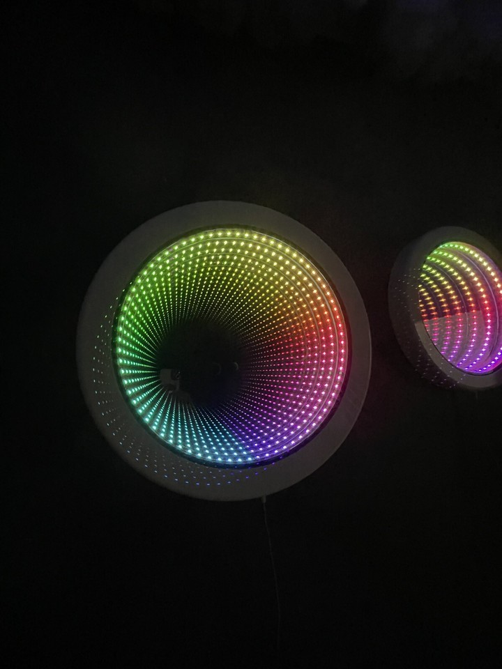 infinity mirror wall decor, 3D mirror, İnfinity Effect, LED Light Wall ...