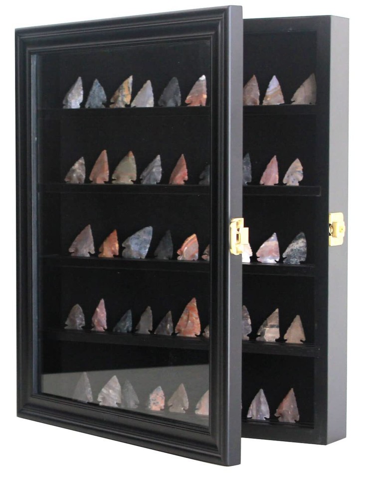 Arrowhead Display Case Native American Arrowhead Shadow Box Wall Mount ...