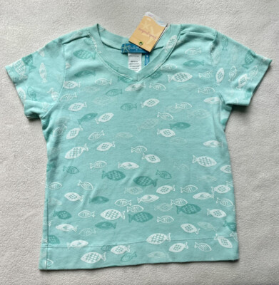 Fresh Produce Girls Aqua T Shirt Small Fish Cotton sz 5 | eBay