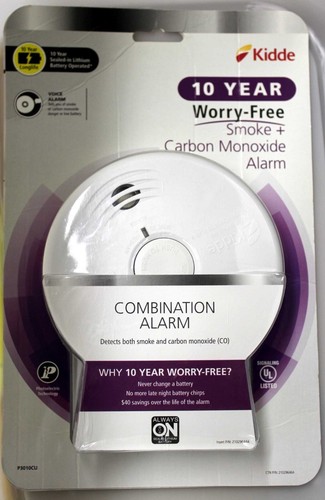 Kidde P3010CU 10-Year Worry Free Combination Smoke and Carbon Monoxide ...