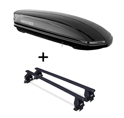 Dachbox MAA400L+Dachträger Tema Stahl für für Toyota Prius+Kombi 5 Tür ...