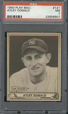 1940 Play Ball #121 Atley Donald - PSA 7 | eBay