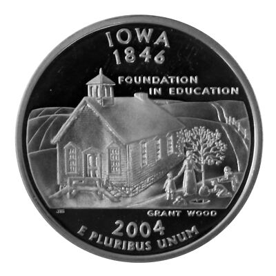 2004 S State Quarter Iowa Gem Deep Cameo Proof 90% Silver | eBay