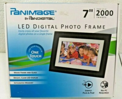 PanDigital PanImage LED Digital Photo Frame 7” 2000 Images Storage ...