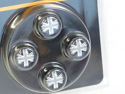 OEM Mini Cooper Valve Stem Caps Black Jack w/ Black Edge 36112211235 | eBay