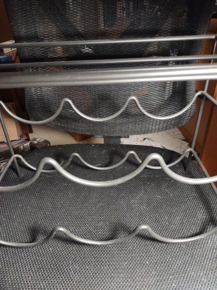 Wine Rack Longaberger Wrought Iron Black 15 1/4” L X 7 1/4” W X 16 1/4 ...