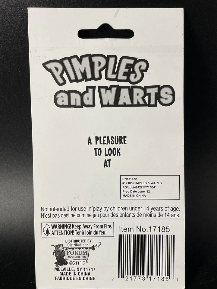 Vintage Fake Pimple Wart zit Halloween costume Prop Joke Prank Gag Gift ...