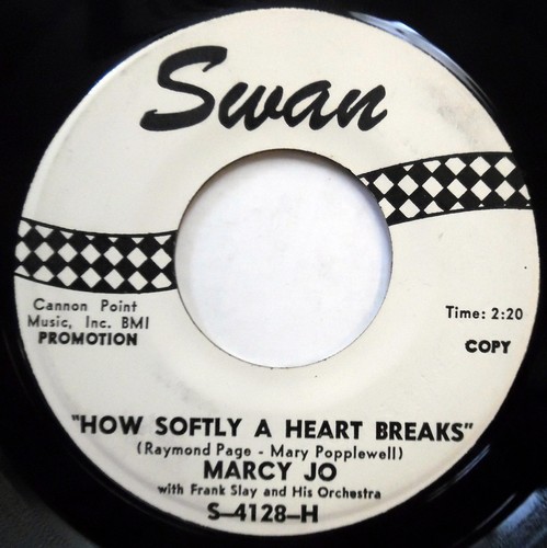 Marcy Jo 45 How Softly A Heart Breaks / Nuit VG Ado Promo Pop 1962 ...