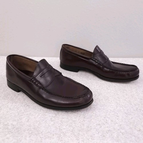 JARMAN Penny Loafers Men’s US 11 D Burgundy Maroon Leather Casual Dress ...