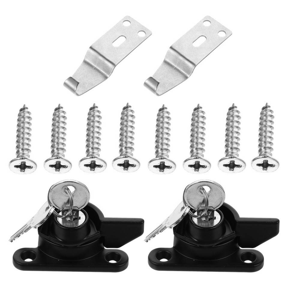 2Pcs Sliding Window Locks Crescent Lock with Key for Enhanced Security ...