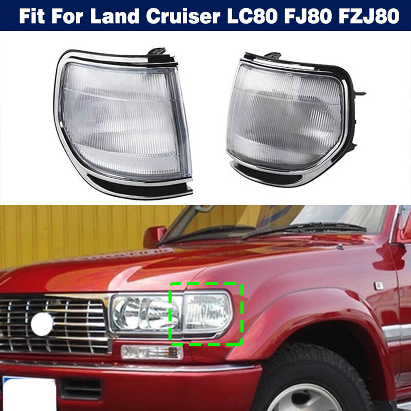 2PCS Front Bumper Corner Turn Signal Light Lamp For Land Cruiser LC80 ...