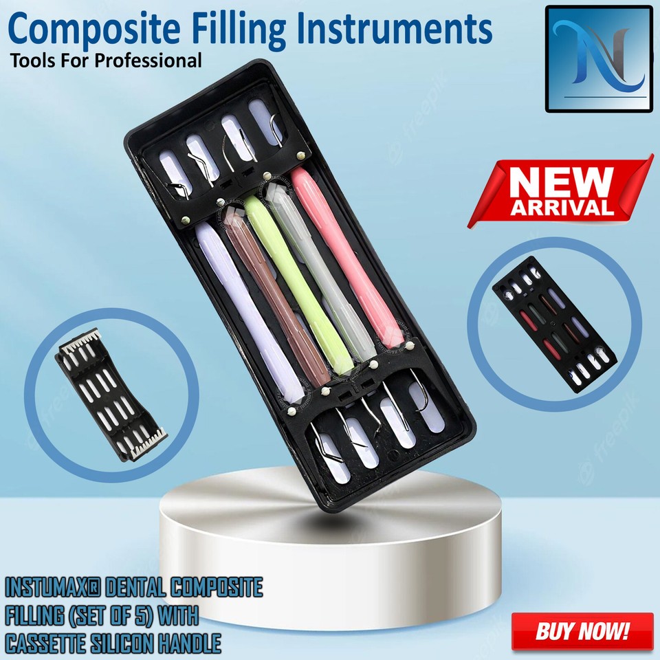 5Pcs/10Pcs Dental Composite Filling Instruments Set Silicone Handle ...
