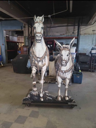 Authentic Opera Show Prop Life Size Swinging Horses from "Quichotte" by ...