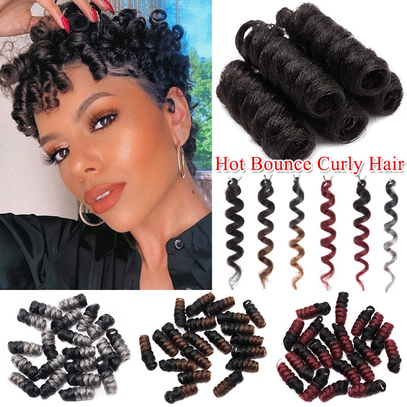 100% Natural Short Jamaican Bounce Crochet Hair Extensiosn Spring Braid ...