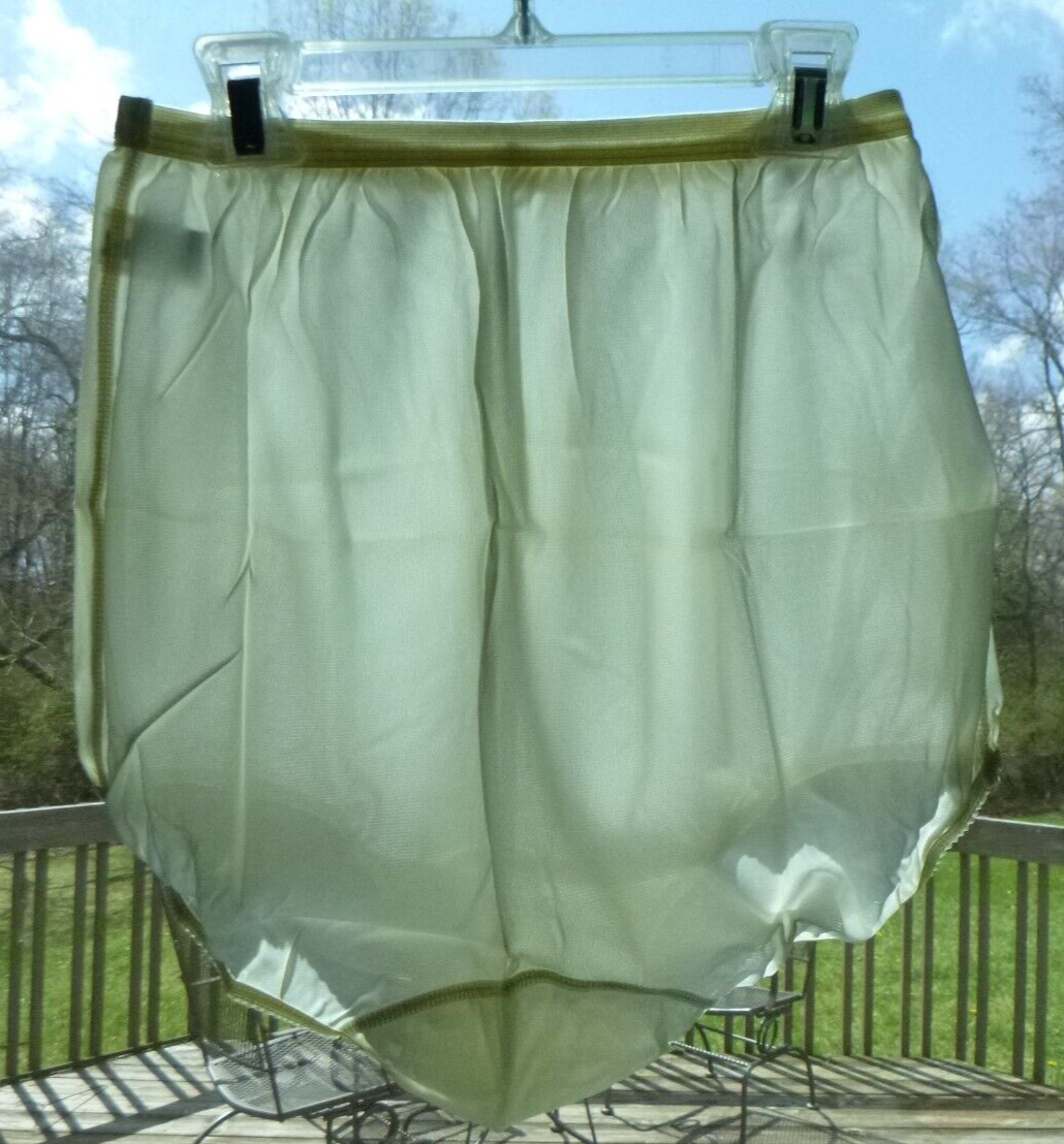 NWT Vtg 50s 60s Dutchmaid 100% Acetate Brief Panty Off White Sz 34 NOS ...