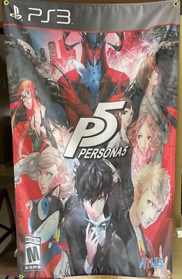 Persona 5 5' Flag Banner Poster Sony PlayStation 3 PS3 2017 Atlus Rated ...