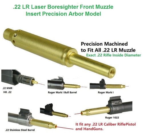 .22LR Laser Bore Sight, Sighter, Front Insert Arbor Boresighter ...