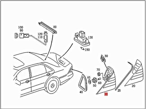 Genuine MERCEDES W220 S-CLASS Tail Light Rear Lamp Left 2208200764 | eBay
