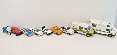 Emergency Vehicles Diecast Model Cars Police Ambulance Fire Truck ...
