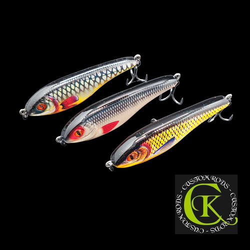 3 Jerkbait 9,5cm Topwater Jerk Glider Wobbler Hardbait Kunstköder Pike Hecht NEU | eBay