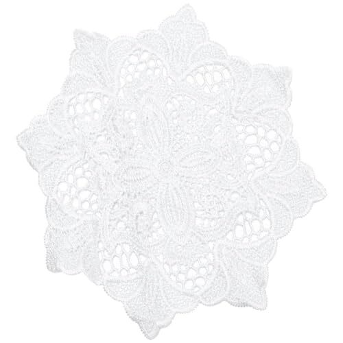 1/8pcs Round Hollow Coaster Lace Embroidered Tablecloth,Plate and Bowl ...