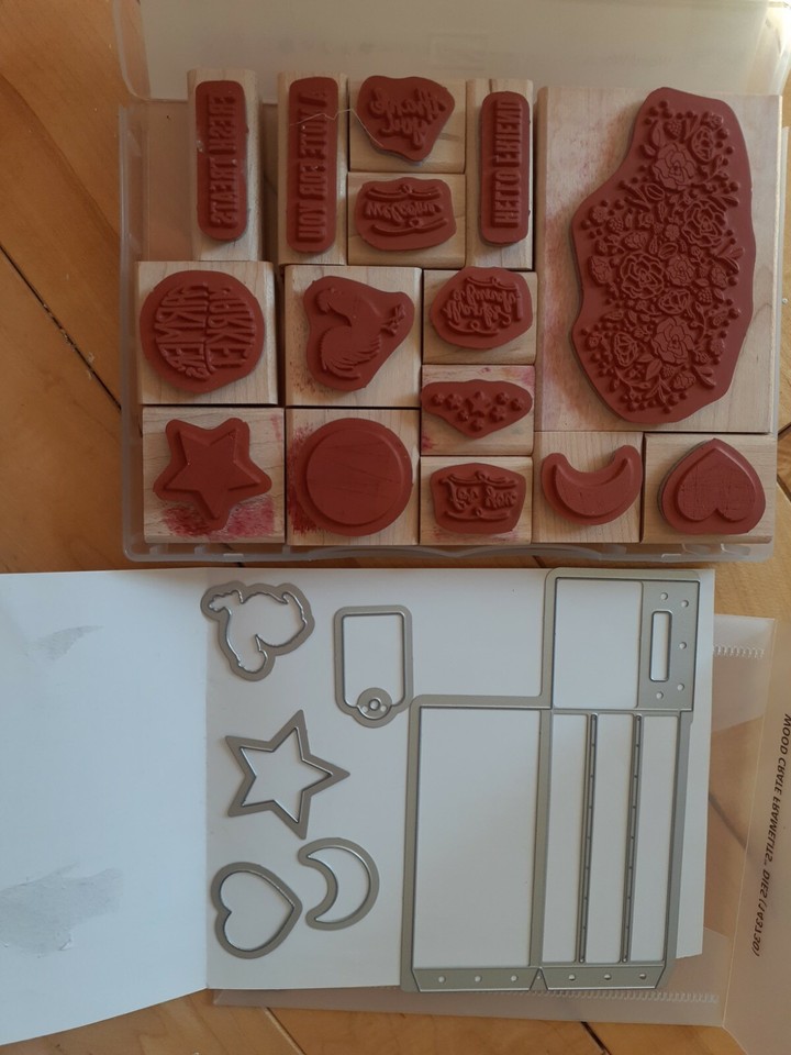 Stampin' Up! "Wood Words" and matching Dies, LOT (wood mount) | eBay