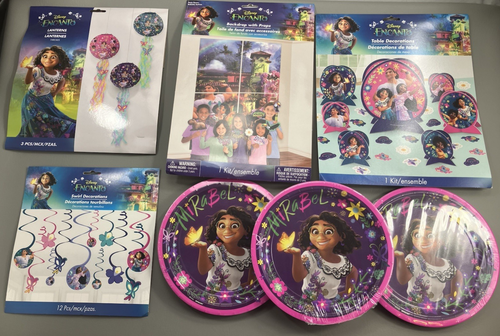 Encanto Disney Mirabel Birthday Decor and Plates Back Drop Centerpiece ...