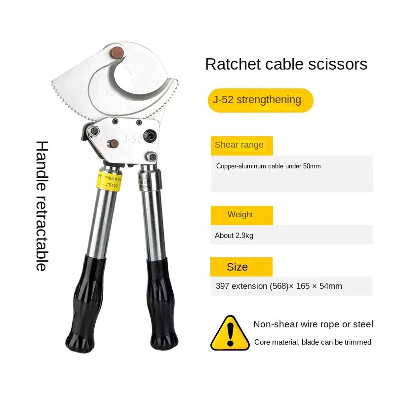 Hydraulic Manual Cable Cutter Multifunctional Gear Cutter Ratchet Cable ...