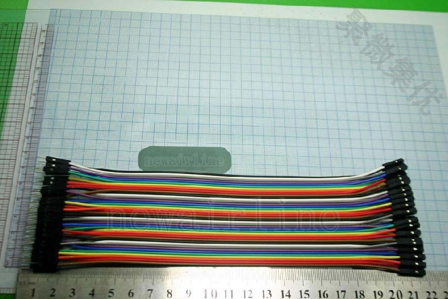 40pcs Dupont Wire Color Jumper Cable 2.54mm 1P-1P Male to Female 20cm ...