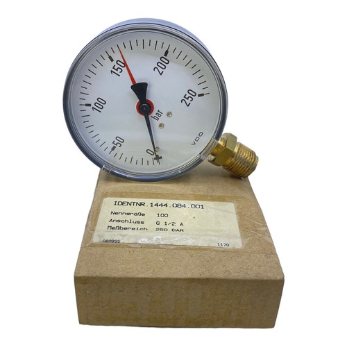 VDO 1.444.084.001 pressure gauge 0-250 bar G1/2A pressure gauge ...