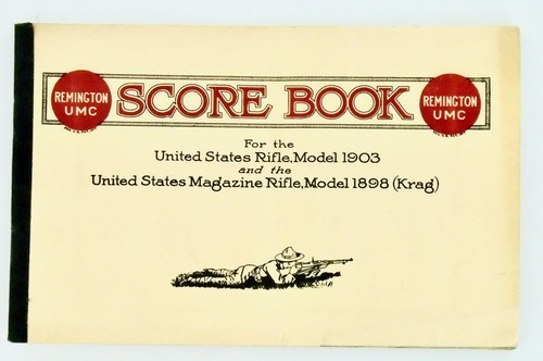 1915 / 2 ORIGINAL REMINGTON UMC RIFLE SCORE BOOKS SPRINGFIELD 1903 ...