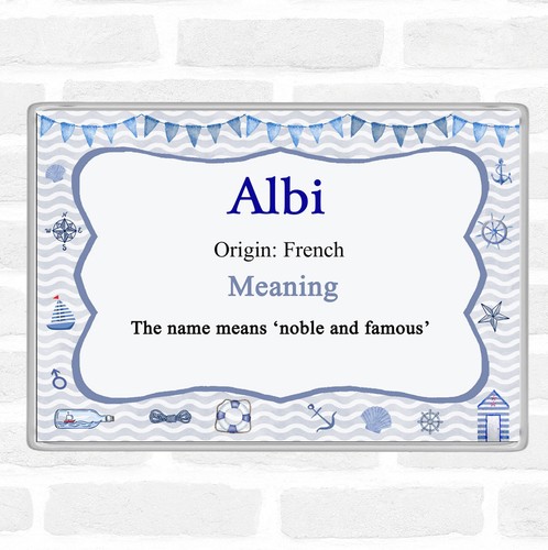 Albi Name Meaning Jumbo Fridge Magnet Nautical | eBay