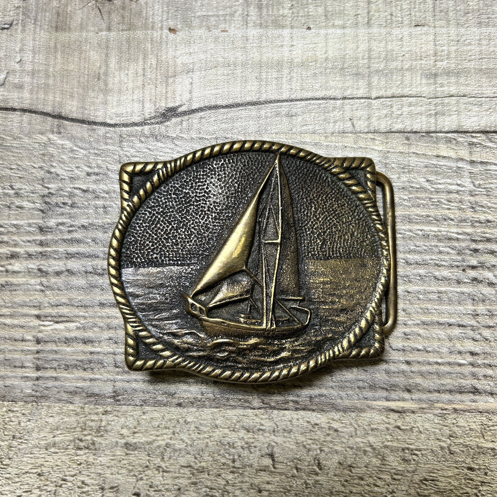 Vintage Sail Boat Nautical Solid Brass Belt Buckle By BTS Made USA | eBay