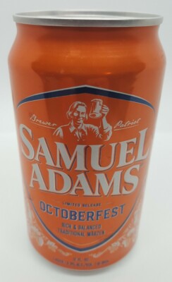 SAM OCTOBERFEST SAMUEL ADAMS 12 oz Bottom Opened BEER Older Style CAN ...
